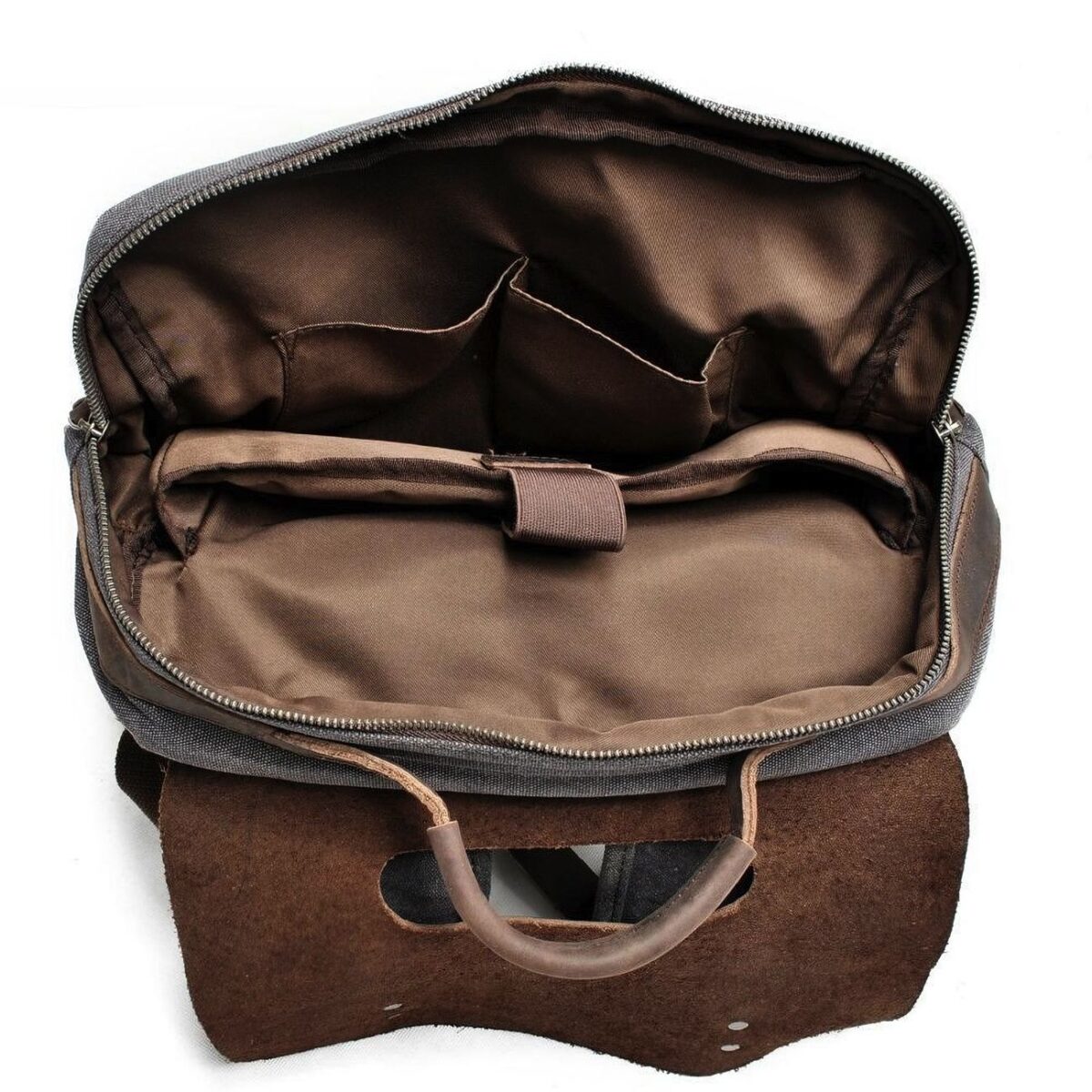 Vintage Canvas Leather Backpack - Handcrafted & Sustainable