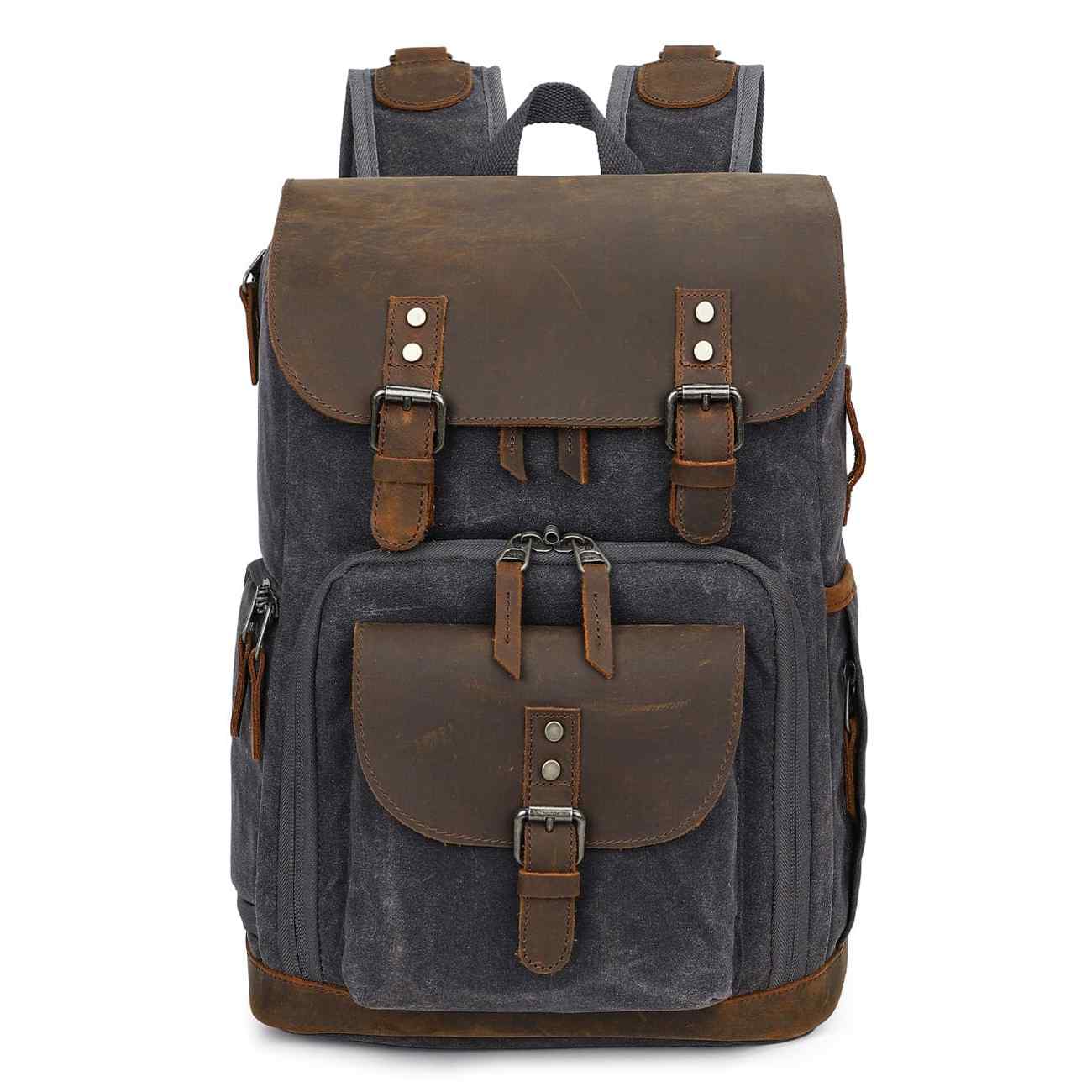 Canvas Leather Camera Backpack - KOYLIM Official Site
